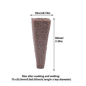 50 Pack Grow Sponges, Plant Seeding Starters Sponges Hydroponics Supplies, Plant Growing Plugs Sponges Seeding Pods for Planting, Hydroponics Pods for Hydroponic Indoor Garden(Brown)