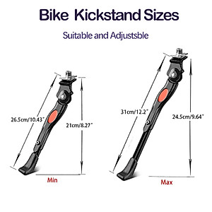 SEISSO Bike Bicycle Kickstands Adjustable Center Kids Bicycle Stand Kickstand Center Mount for 16 18 20 Inch Bicycles Kickstands for 16-20 Inch Mountain Bike/Road Bike/Adult Bike/Sports Bike