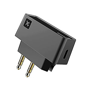 Bluetooth Flight Transmitter, Wireless 5.0 Airplane Airline Airport A2DP Adapter for Bose 700 QC45 QC35,Sony WH-1000XM5,Anker Soundcore Life Q45,Sennheiser Momentum 4,Apple Airpods Pro Max Headphones