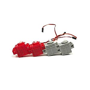 360° Red Color Geek Servo & 270° Gray Color Geek Motor with Wire for Lego/Micro:bit/Ardui/Raspberry Pi