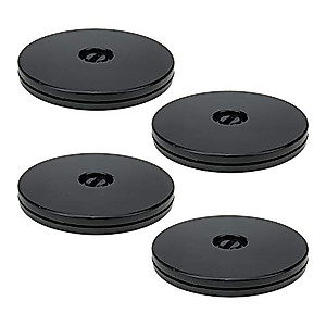 Geesatis 4 Pcs Acrylic Lazy Susan 4 inch Turntable Organizer Rotating Revolving Display Base,Smooth Swivel Plate for Display Base Turn Dining Table