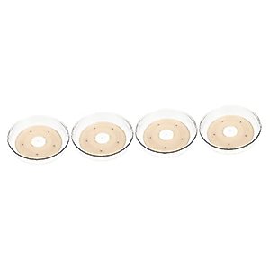 Zerodeko 4pcs rotatable Tray Clear Bathroom Organizer Kitchen Sundries Holder Turntable Round Makeup Storage Tray Dresser Tray Plastic Round Makeup Tray Storage Rack to Rotate Care The pet
