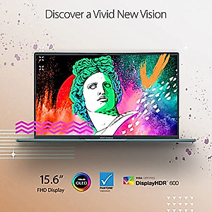 ASUS VivoBook 15X OLED Laptop, 15.6" OLED Display, AMD Ryzen 7 5800H CPU, AMD Radeon GPU, 16GB RAM, 512GB SSD, Windows 11 Home, Quiet Blue, M1503QA-ES74