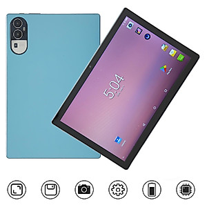 Tablet 10.1 inch AndroidTablet PC, Computer Tablets 8GB RAM 256GB ROM with Dual Camera, 4G LTE 5G WiFi Office Tablet with 7000mAh Lithium Battery, Pefect Gift (Blue)
