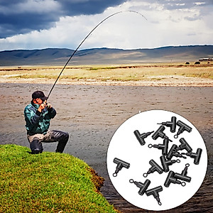 15pcs T Shape Sleeve Swivels T Shape 3 Way Swivel Connector Cross Line Fishing Tackle Accessory
