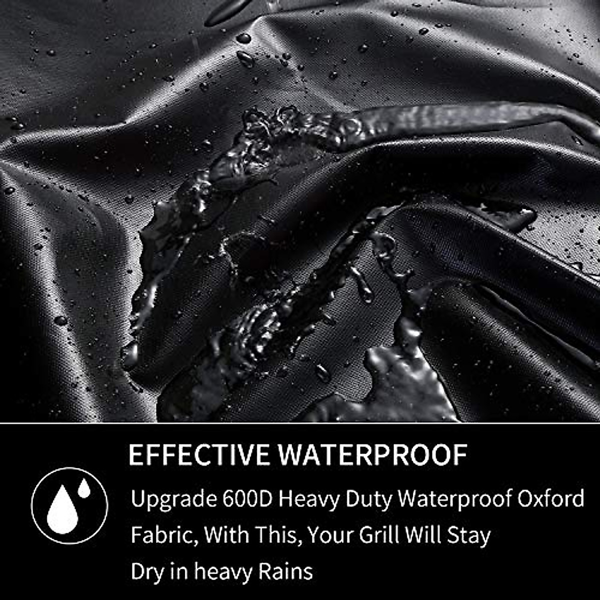 Jiesuo BBQ Grill Cover for Weber Charcoal Kettle: Heavy Duty Waterproof 22 Inch Weather Resistant Barbeque Grill Covers