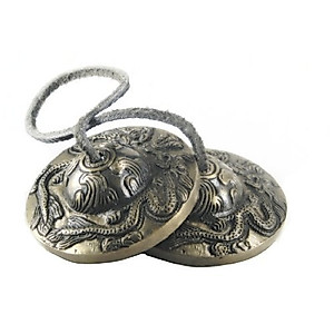 Tingsha Tibetan Meditation Bell 2.5" Dragon Embossed