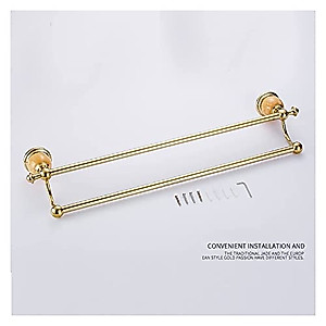Towel BAR Rack Towel Rail for Bathroom,European-Style Double-Bar Hand Towel Holder,Bath Hand Towel Holder,Bathroom Double Rack,Antique Hanging Towel Bar/56Cm (Color : 66cm, Size : Christmas Reindeer
