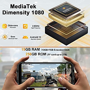 DOOGEE V MAX (2023) 5G Rugged Smartphone, 22000mAh 20GB+256GB Android 12 Rugged Phones Unlocked, 120Hz 6.58" Rugged Cell Phone, Dual Hi-res Speakers, 108MP Main Camera, Night Vision, NFC, OTG