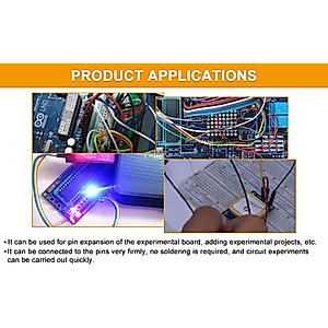 Fielect Female to Female 12P Jumper Wire 2.54mm Pitch Ribbon Cable Breadboard DIY 20cm Long 5pcs