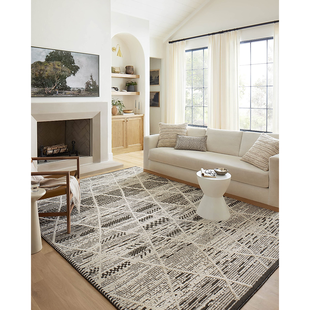 Loloi II Fabian Charcoal/Ivory 7'-10" x 10' Area Rug