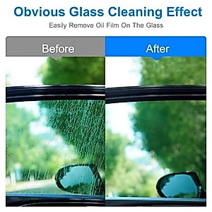 2023 Car Glass Oil Film Cleaner with Sponge -【New Model】Glass Oil Film Removing Paste, Car Windshield Oil Film Cleaner, Glass Stripper Water Spot Remover, Safety and Long-term Protection (A-1PCS)