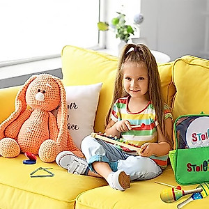 Stoie's Kids Musical Instruments Set for Toddler Ages 1-3, 3-5 - Baby Wooden Percussion Musical Toys for Little Boys & Girls - with Xylophone and Maracas, Drum, Cymbals