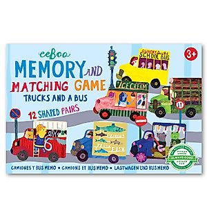 eeBoo: Trucks and a Bus Little Memory Matching Game, Developmental and Educational, Sharpens Recognition, Concentration and Memory, Perfect for Ages 3 and up