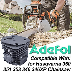 Adefol 346XP Cylinder 45mm Piston Big Bore Kit for Husqvarna 353 351 350 Chainsaw 537253002