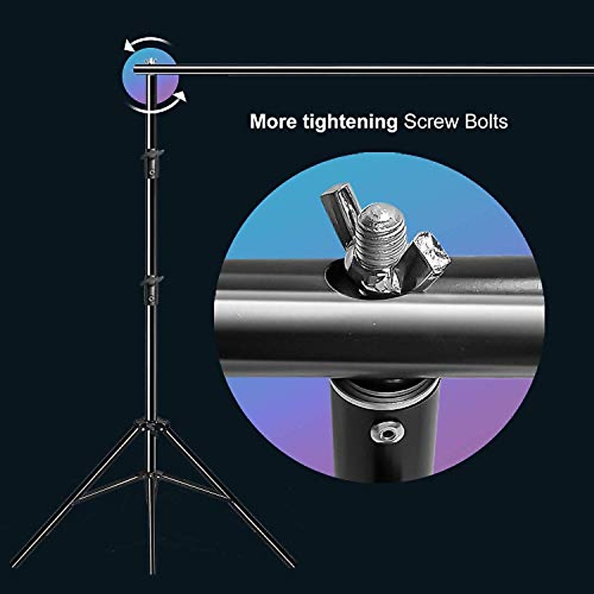 LimoStudio (Heavy Duty) 12.4 ft. Wide x 10 ft. Tall Backdrop Stands, High Stability with 1.45" Thick Pole, Adjustable Width & Length, Background Support System Kit with Super Spring Clamps, AGG1782