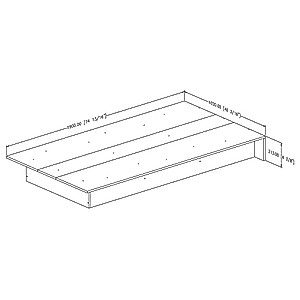 South Shore Libra Twin Platform Bed (39''), Gray Oak
