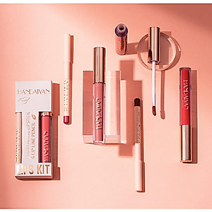 Easilydays 2Pcs Matte Nude Lip Liner Pencil and Lip Stick Set, Velvety Creamy Matte Lip Crayon Full Coverage Lip Stain High Pigment Waterproof, No Smudge Lipstick for Women, Smooth Matte Lip Color Makeup (#01)