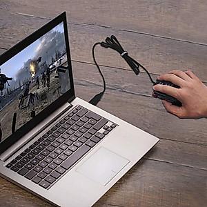 Zelotes C13 Gaming Mouse, AFUNTA LED Optical Gaming Mouse Wired with 13 Programmable Buttons, Compatible with PC Mac Laptop, DPI 1500/2500/4000/7000/10000