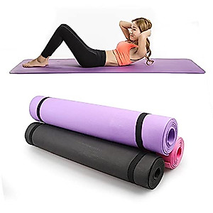 173*61CM EVA Yoga Mats Anti-slip Blanket EVA Gymnastic Sport Health Lose Weight Fitness Exercise Pad Women Sport Yoga Mat (Black)