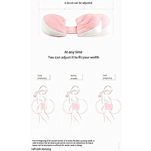 Side Sleeper Pregnancy Pillow, Side Sleeper Maternity Belly Support Pillow, Pregnancy Double Wedges for Body, Belly, Back Support, Maternity Pillow with Detachable Wedges