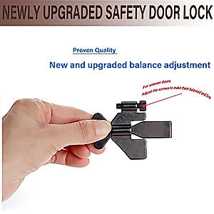 Upgraded Portable Door Lock Safety and Privacy Door Locker for Travel, Home, Dorm, Hotel and Airbnb, Additional Security and Safety, Secure Your Room and Home Doors Against High Impact or Pressure