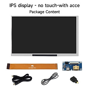 waveshare 7inch IPS Integrated Display Compatible with Raspberry Pi 4B/3B+/3B/2B/B+/A+/Zero/Zero W/WH/Zero 2W Supports Jetson Nano and Windows PC 1024 × 600 Resolution No Touch with Accessories