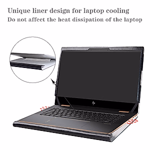 Alapmk Protective Case Cover for 13.3" HP Spectre x360 13 13-apXXXX (Such as 13-AP0023DX) & HP EliteBook x360 830 G5 G6 Series Laptop [Note:Not fit Spectre x360 13-acXXX 13-aeXXX],Black