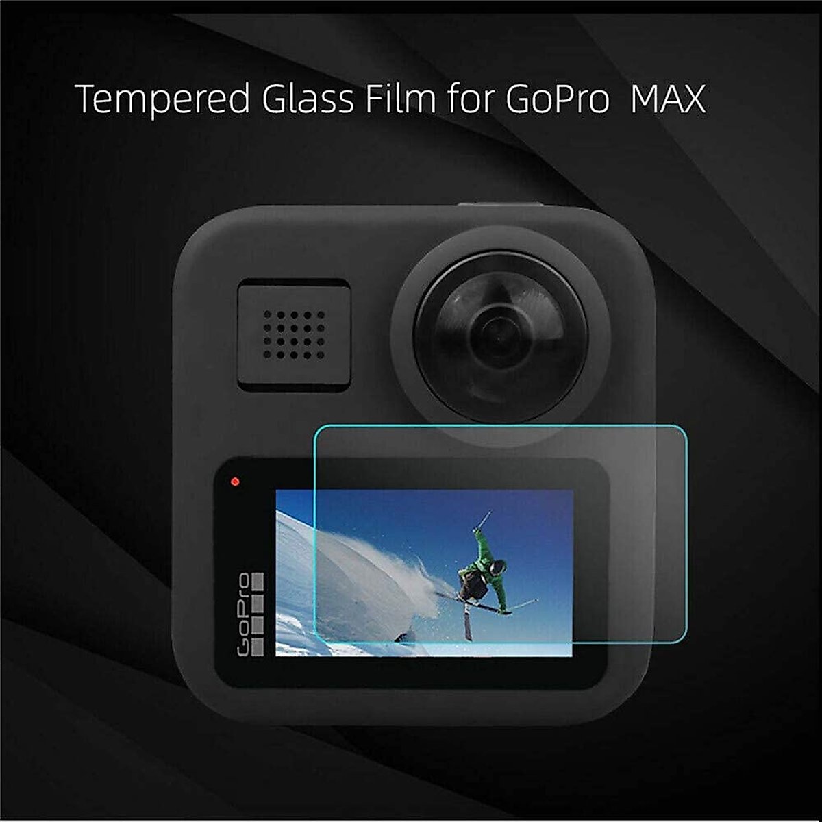 PCTC Screen Protector Compatible for GoPro Max 360 Waterproof Action Camera, Ultra Clear Tempered Glass Screen Protector Easy to Install(3 PCS)