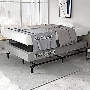 ctbsme Queen Bed Frame,Sturdy Platform Bed Frame Queen Size（60 * 79.5 * 7）,9-Legs Supprt Base for Box Spring and Metal Mattress Set 4000lbs Easy Assembly Tool-Free,Black