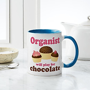 CafePress Funny Chocolate Organist Mug Ceramic Coffee Mug, Tea Cup 11 oz