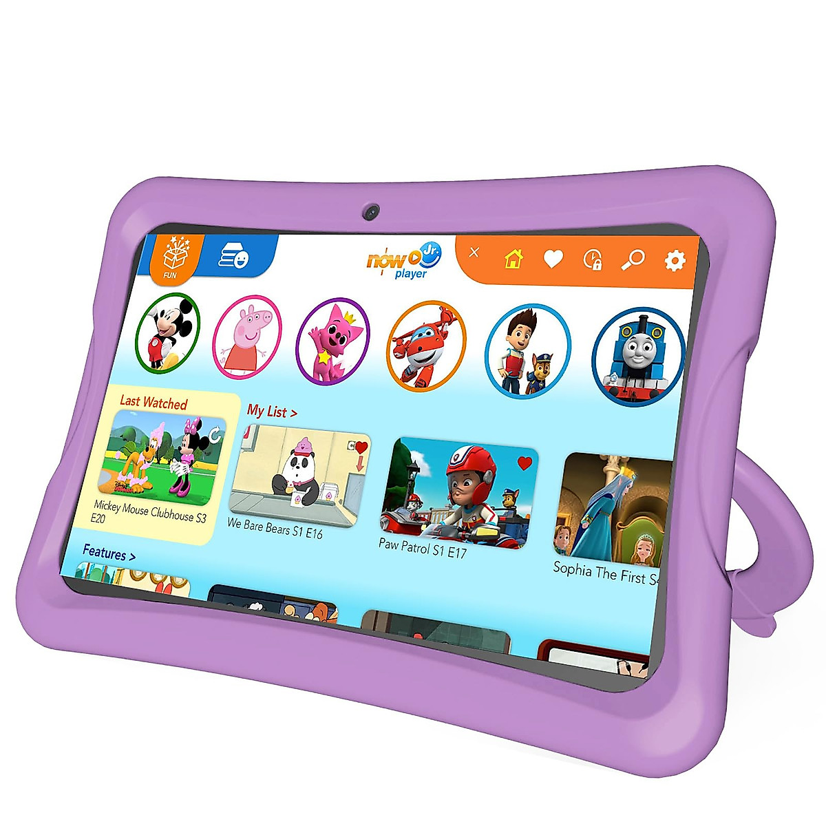 NOBKLEN Kids Tablet 10 Inch, Android 13, 4GB+64GB, 8-Core CPU, WiFi 6, 12H Battery Life, Parental Control, 1280 * 800 HD Display, Dual Cameras, Shockproof Case, Pre-Installed Educational Apps