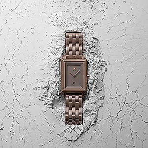 MVMT Signature Square Ceramic Women's Cashmere Taupe Analog Watch