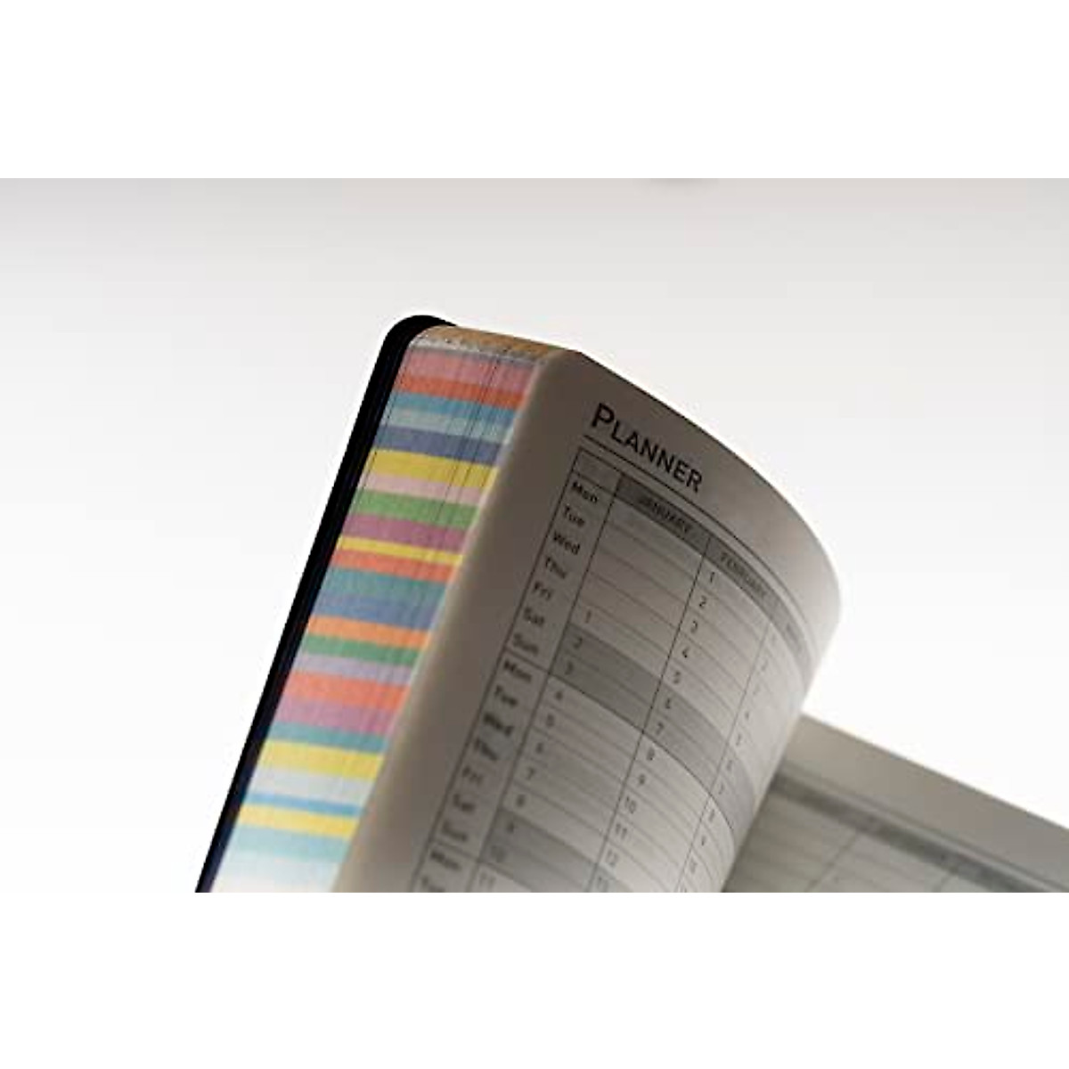 Collins Edge Rainbow 2024 Diary A5 Week to View Planner - Lifestyle Planner and Organiser for Office, Work, Personal and Home - January to December 2024 Diary - Weekly - Charcoal - ED153.U96-24
