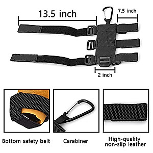 Necmetu 2-Strap Style Portable Boat Speaker Mount,Portable Speaker Holder for Boat Railing Frame,Waterproof Outdoor Adjustable Strap Fits Most Bluetooth Wireless Speakers Stabilizer Straps,Black