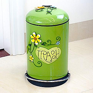 Trash can Bathroom Wastebasket Trash Can, Waste Basket Garbage Can for Bathroom, Bedroom, Kitchen, Home Office, Dorm, College, Teal Blue Bathroom Kitchen Toilet Desktop (Color : Yellow)