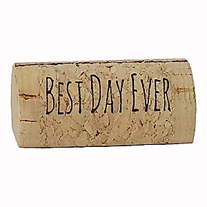 EMazing Goods Wine Cork Place Card Holders Custom Cork Card Holders Best Day Ever Set of 25 Includes Place Cards Escort Card Rustic Wine Cork Table Décor Wine Theme Vineyard Wedding Cork Placecard