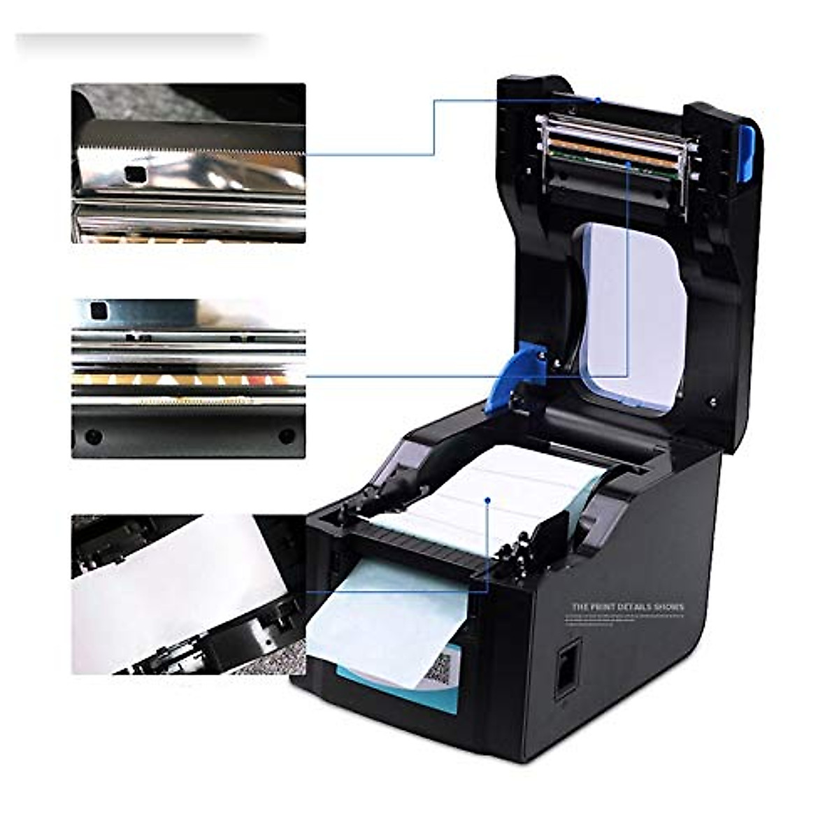 XXXDXDP USB Port Barcode Label Printer Thermal Barcode Printer Thermal Receipt Printer for 16mm or 82mm Thermal Paper