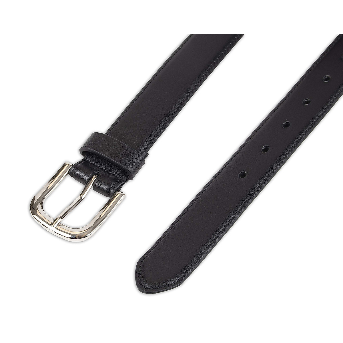 Amazon Essentials Women's Casual Skinny Jean Belt with Single Prong Buckle (Available in Plus Size), Black, Medium