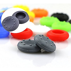 MauSong 20 Pieces Silicone Thumb Grips Caps Thumb Stick Protect Cover Replacement Parts Compatible with Xbox One, PS4 Controllers, Multi-Color
