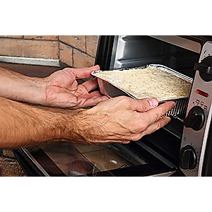 DecorRack 14 2.25 Lb Aluminum Pan with Dome Lid, Heavy Duty Rectangular Tin Foil Pans, Perfect for Reheating, Baking, Roasting, Meal Prep, To-Go Containers, Environmentally Friendly (Pack of 14)