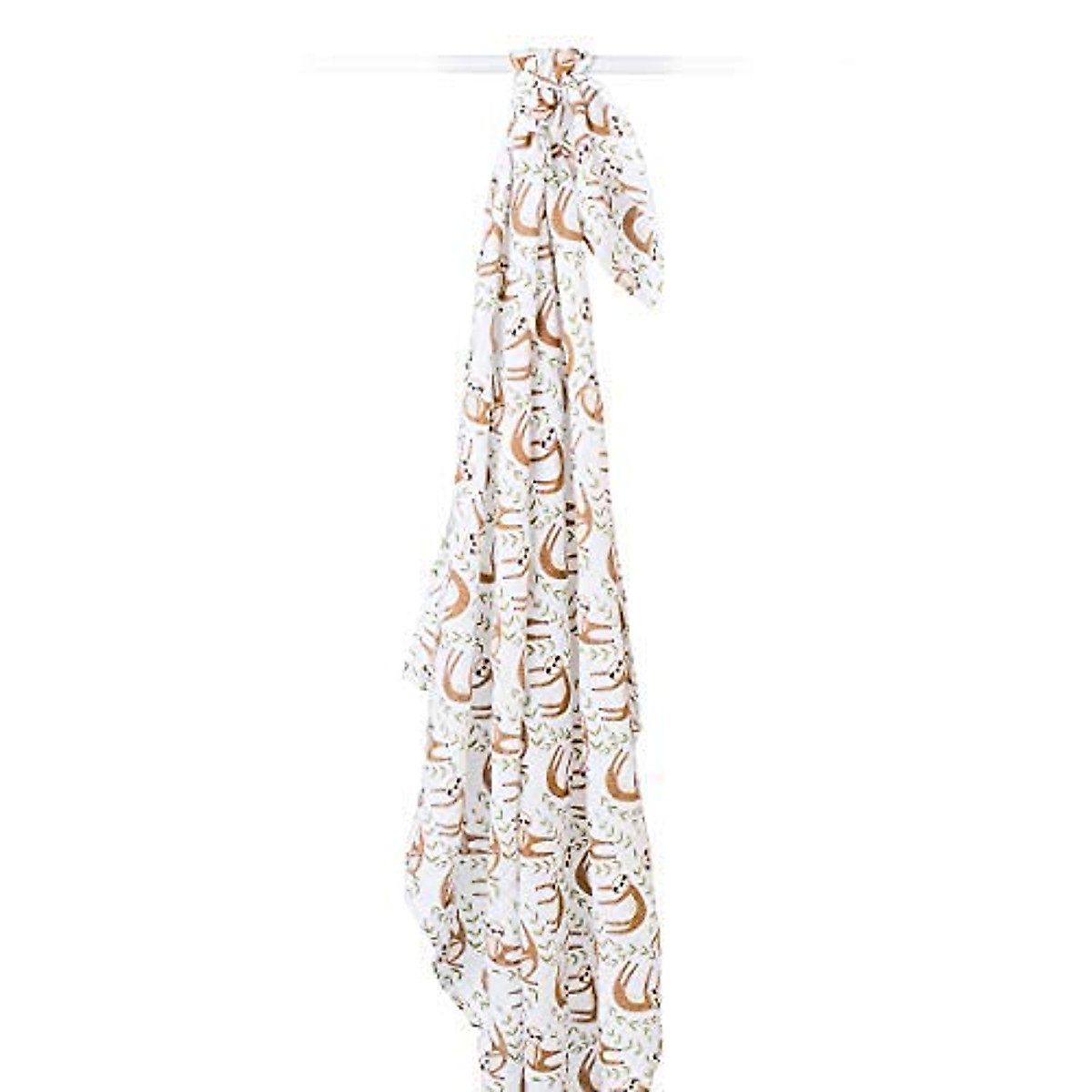 lulujo Baby Swaddle Blanket| Unisex Softest 100% Cotton Muslin Swaddle Blanket| Neutral Receiving Blanket for Girls & Boys | 47in x 47in Sloth