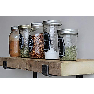 Reclaimed Wood Accent Shelves Rustic Industrial - Amish Handcrafted in Lancaster County, PA - Set of Two | 24 Inches, (Genuine Salvaged/Reclaimed with Raw Metal Brackets) (Natural 24" x 7" x 2")