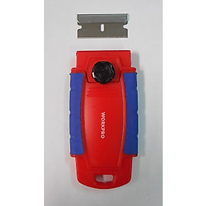 WORKPRO W018003 Razor Blade Scraper, Fully Retractable, 4-Positions (Single Pack)