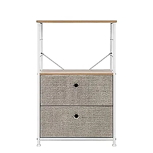 MJWDP Three Colors Nightstand 2-Drawer Shelf Storage Bedside Furniture & Accent End Table Chest for Home Bedroom Office College Dorm (Color : D)