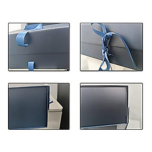 REECAGO Blue Gift Box 13X10X4.5Inch with Magnetic Lid and Silk Ribbon for Christmas Presents Wrapping Gifts Presents Birthdays, Wedding, Holidays, Anniversaries Gift Packaging