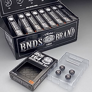 BNDS 1/64 Scale ABS Wheels Rubber Tires with Axles Plastict Material (4pcs/1 Kit) Modified Detail Up Parts for 1:64 Diecast Model Cars (BC26404, Silver)