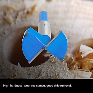 Aopin Forstner Drill Bit Professional Carbide Woodworking Hole Saw, Cutting Diameter 50mm, 1Pcs (Blue, Silver)