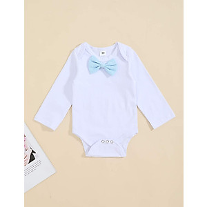 Xuuly Baby Boy Easter Outfit Cute Gentle Romper Top Overall Pant Sets My First Easter Baby Boy Outfit