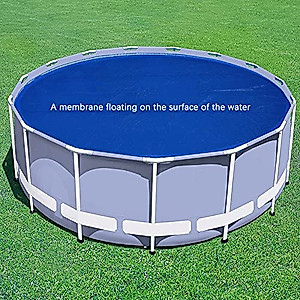 Pool Cover Tarpaulin Round Size 8-Foot 10-Foot Pool Cover For Swimming Pool & Spa Pool Blanket Float Cover Film Circular Easy Set Frame Pools And Inflatable ( Color : Blue , Size : 10FT-300cm Round )
